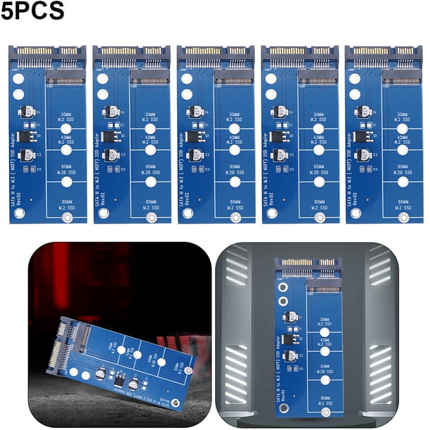 Convertidor M.2 B Key M2 SATA Riser para 2230-2280 SSD () Azul Btafrte ...