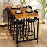 AWQM Industrial Counter Height Pub Table Set, 5 Pieces Kitchen Dining ...
