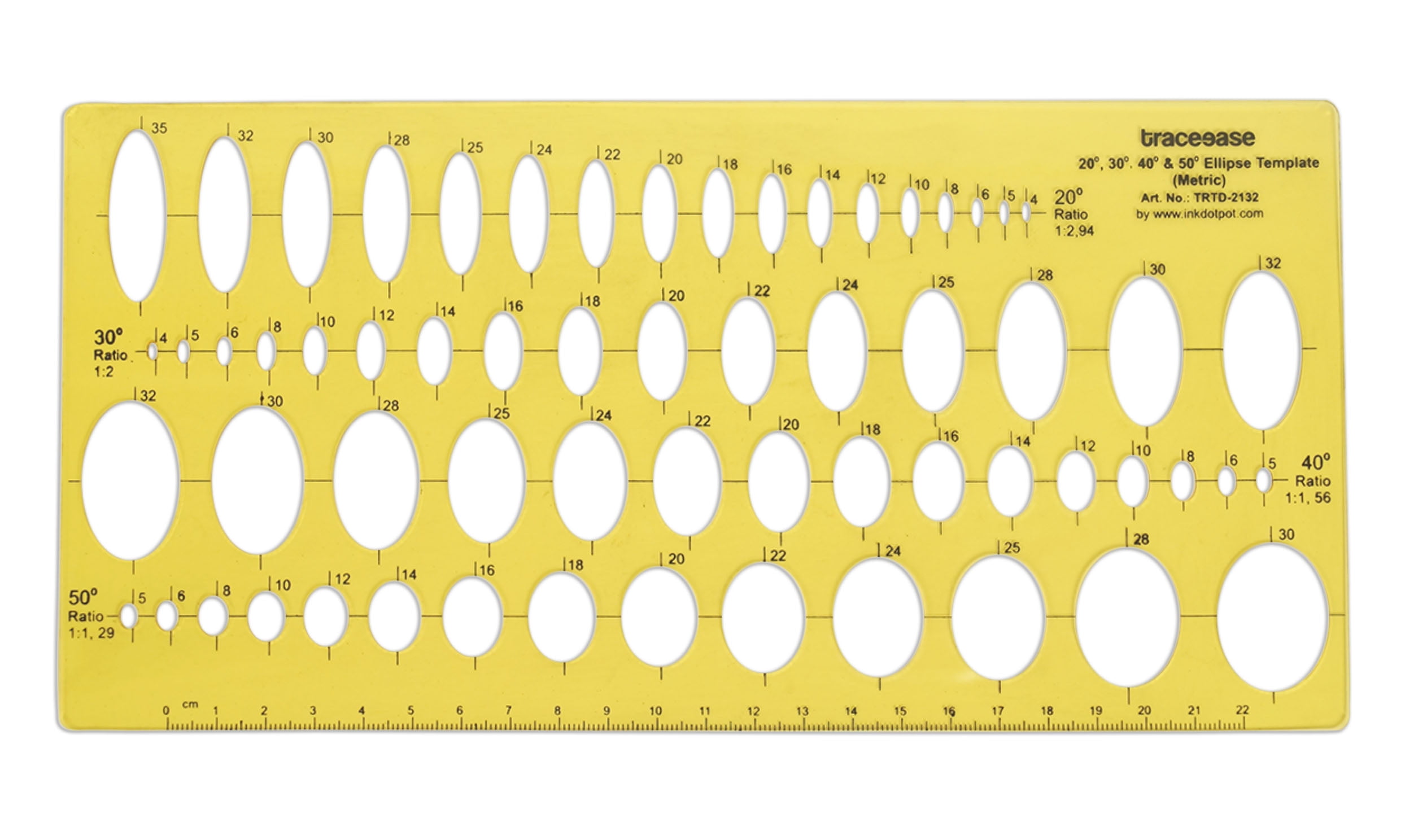 Traceease Geometric Drafting Ellipse Template Drawing Stencil ...