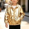 Boys And Girls Spring Fall Fashion Solid Color Zippered Stand Collar ...