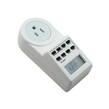 Digital Infinite Repeat Cycle Plug Timer Switch with Countdown and 24 ...