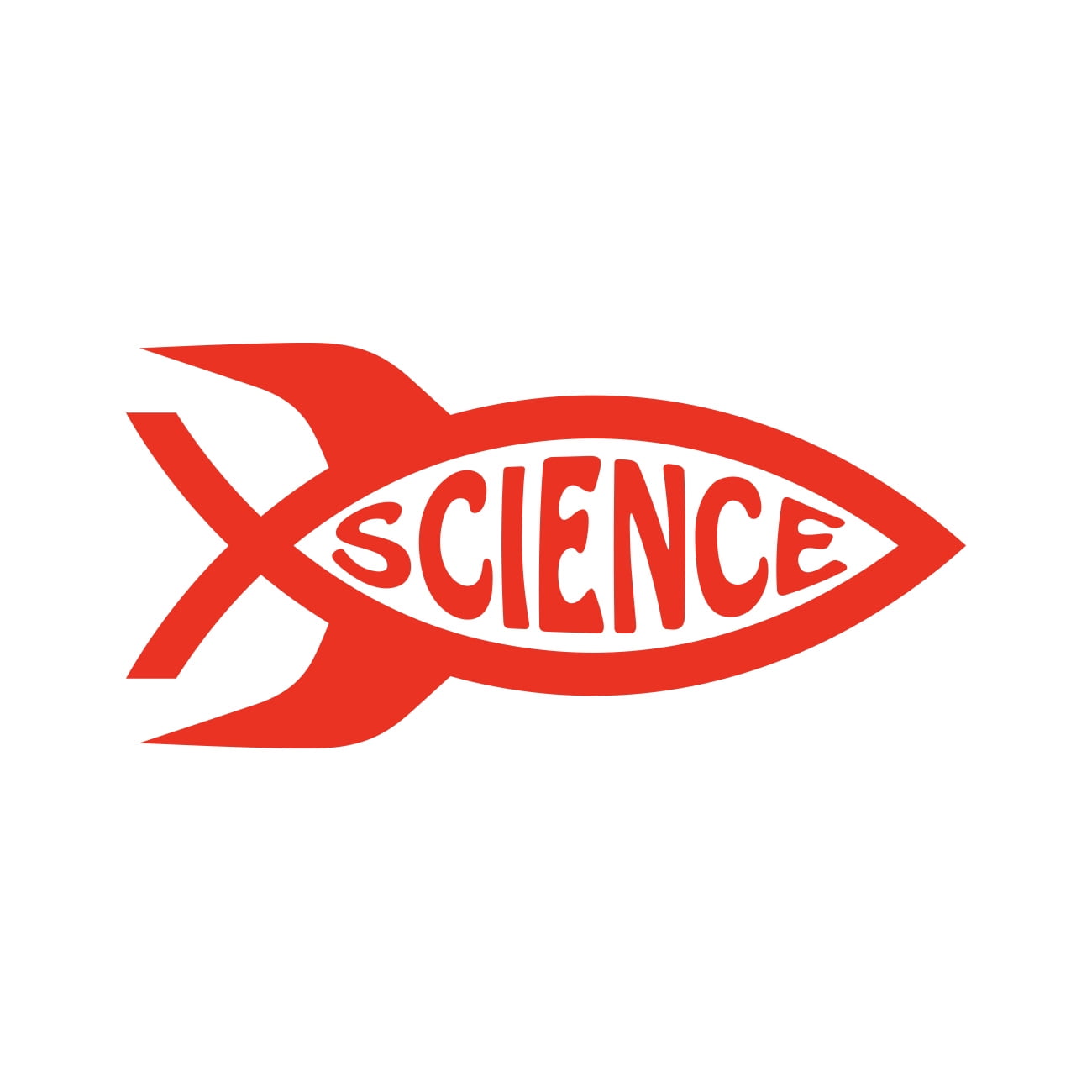 Science Fish Symbol Sticker Decal Die Cut - Self Adhesive Vinyl ...