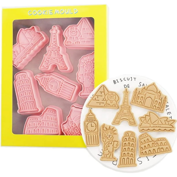 8 Pieces Statue of Liberty Cookie Moulds For Baking Cookie Mould Press ...