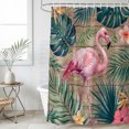54x78 Inch Shower Curtain Decorative Summer Flamingo Bathtub Bath ...