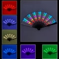 8 inch luminous fan luminous colorful led luminous folding fan bar ...