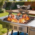 3 PCS Funny BBQ Stand Man Hot Dog Holder, Reusable Stainless Steel ...