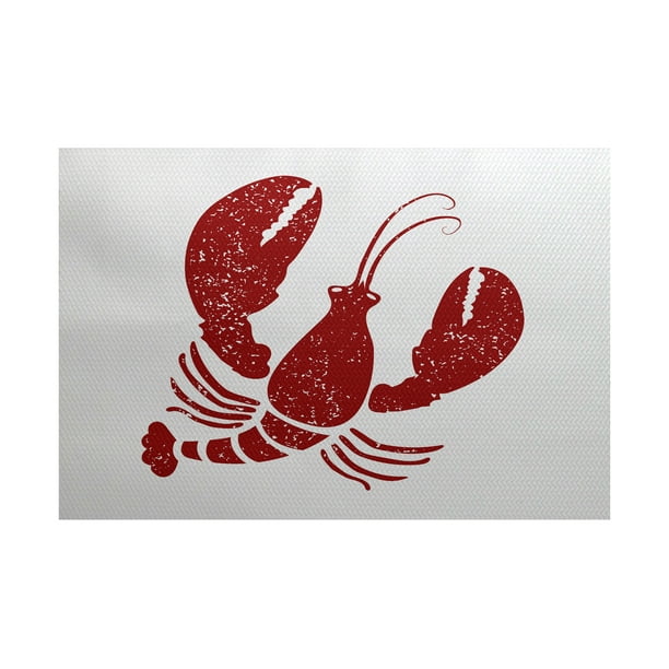 Simply daisy 2' x 3' lobster animal print indoor rug - Walmart.com