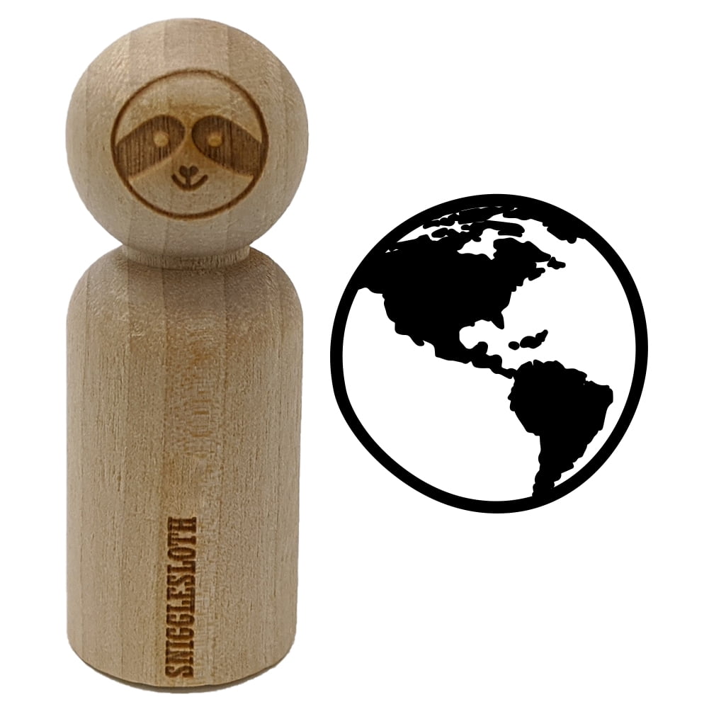 Earth Globe Travel Doodle Rubber Stamp for Scrapbooking Crafting ...
