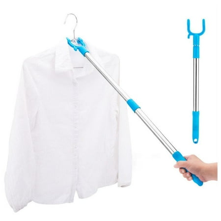 Three-section Telescopic Clothes Fork Clothes Hanger Support Rod ...