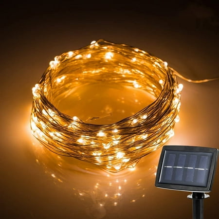 Outdoor Solar String Lights, Extra-Large Solar Panel, Super Bright 72FT ...