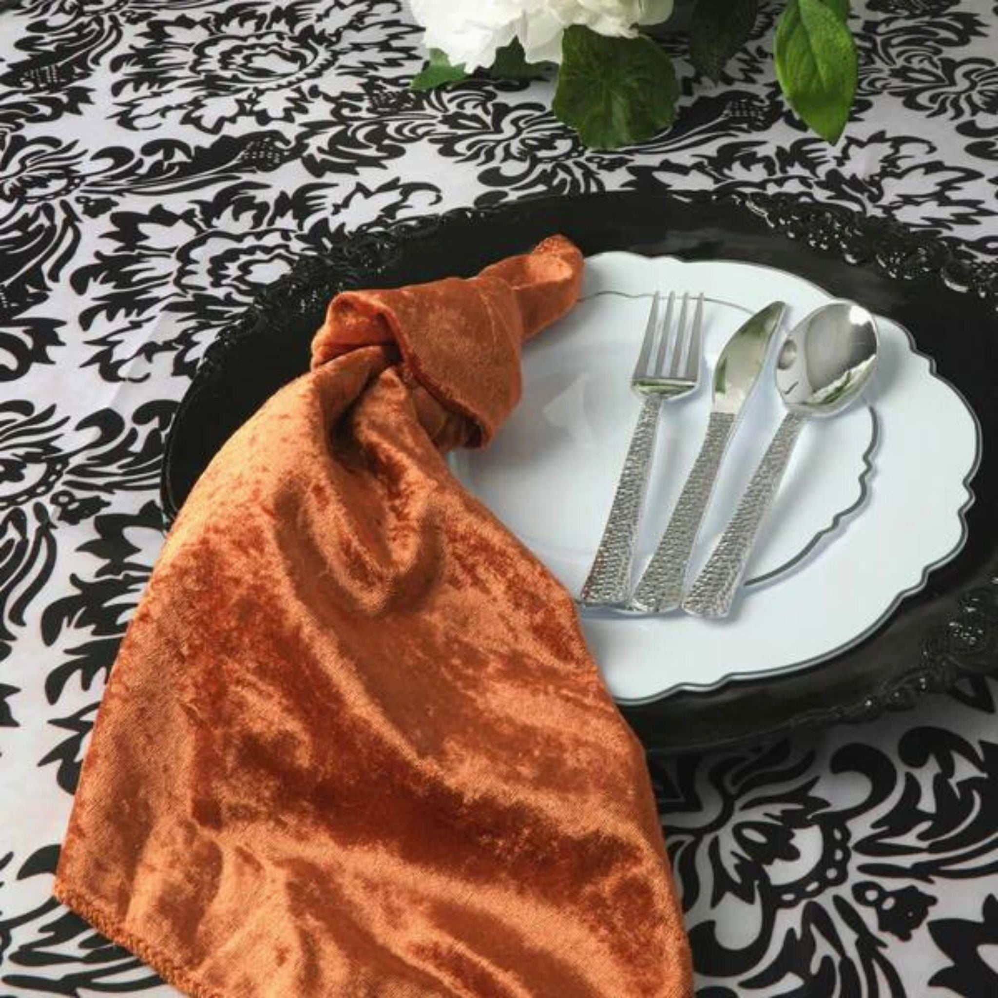Velvet Cloth Napkin Linen Dinner Table Napkin Overlock Serge Edge 10Pc ...