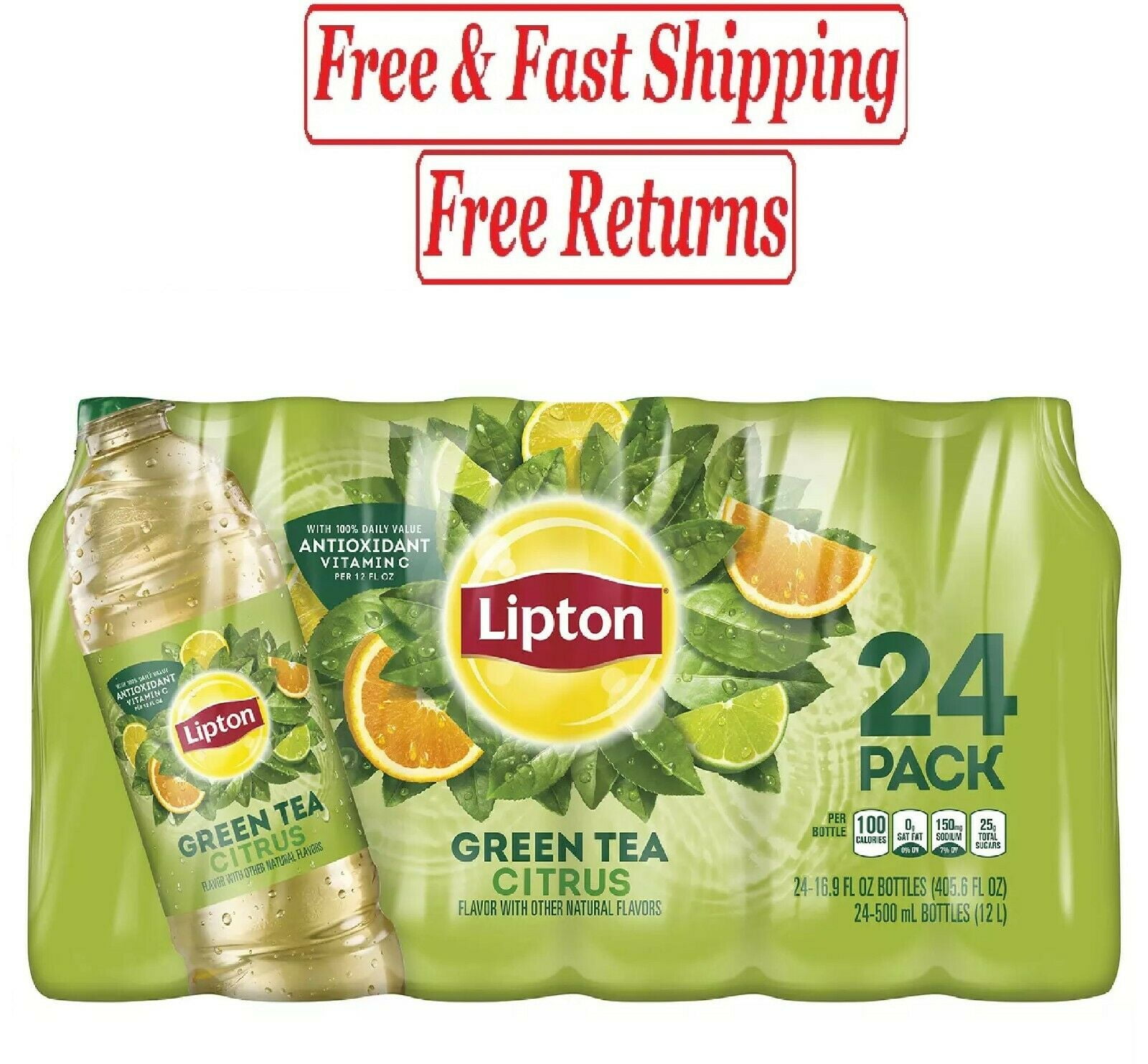 Lipton Green Tea Citrus Iced Tea (16.9 fl. oz. bottles, 24 pk ...