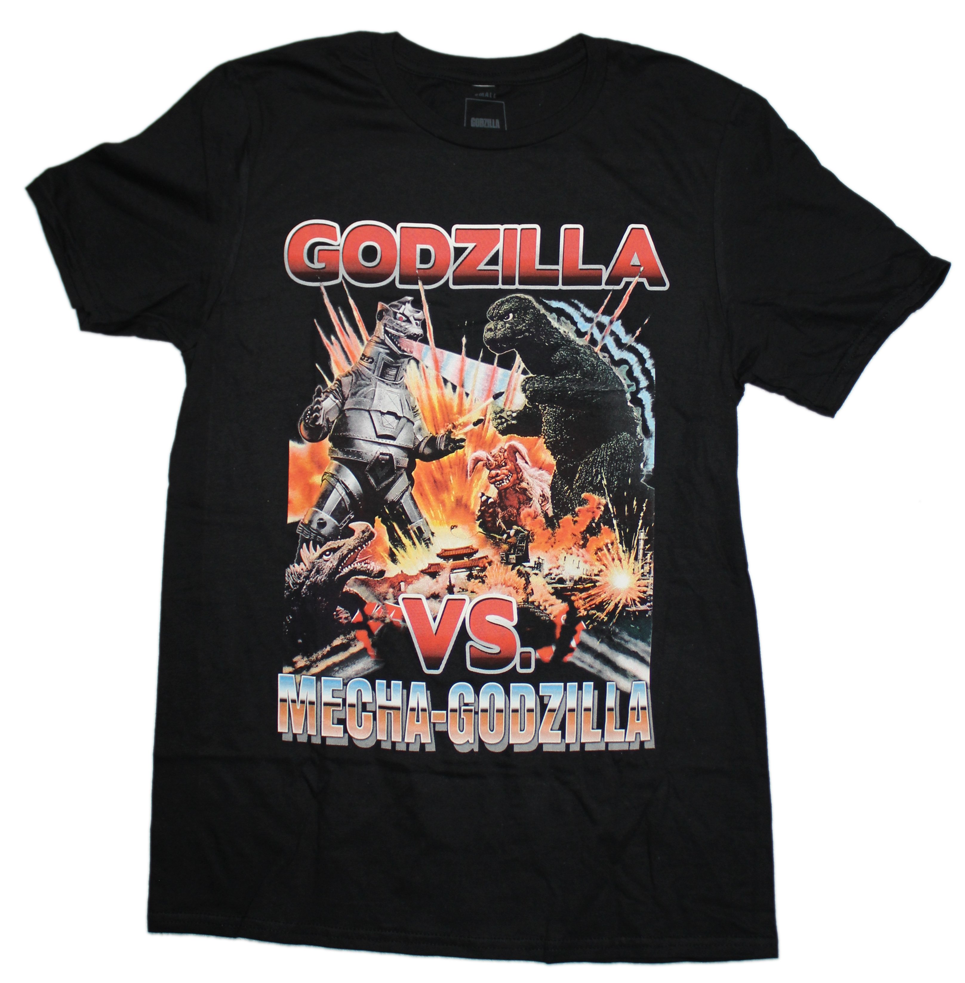 Godzilla vs Mecha Godzilla Mens T-Shirt - Big Movie Battle Image (Small ...