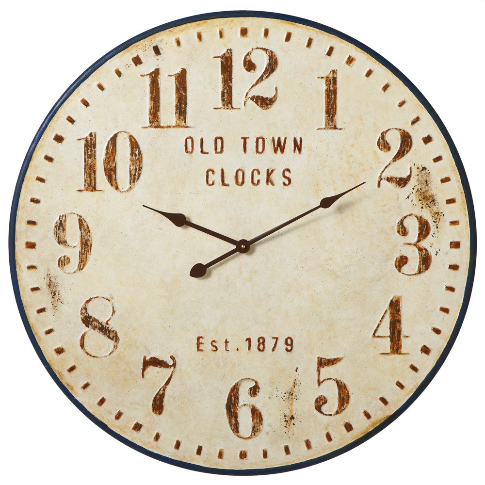 CBK Metal Distressed Old Town Clocks Wall Clock 158199 - Walmart.com ...