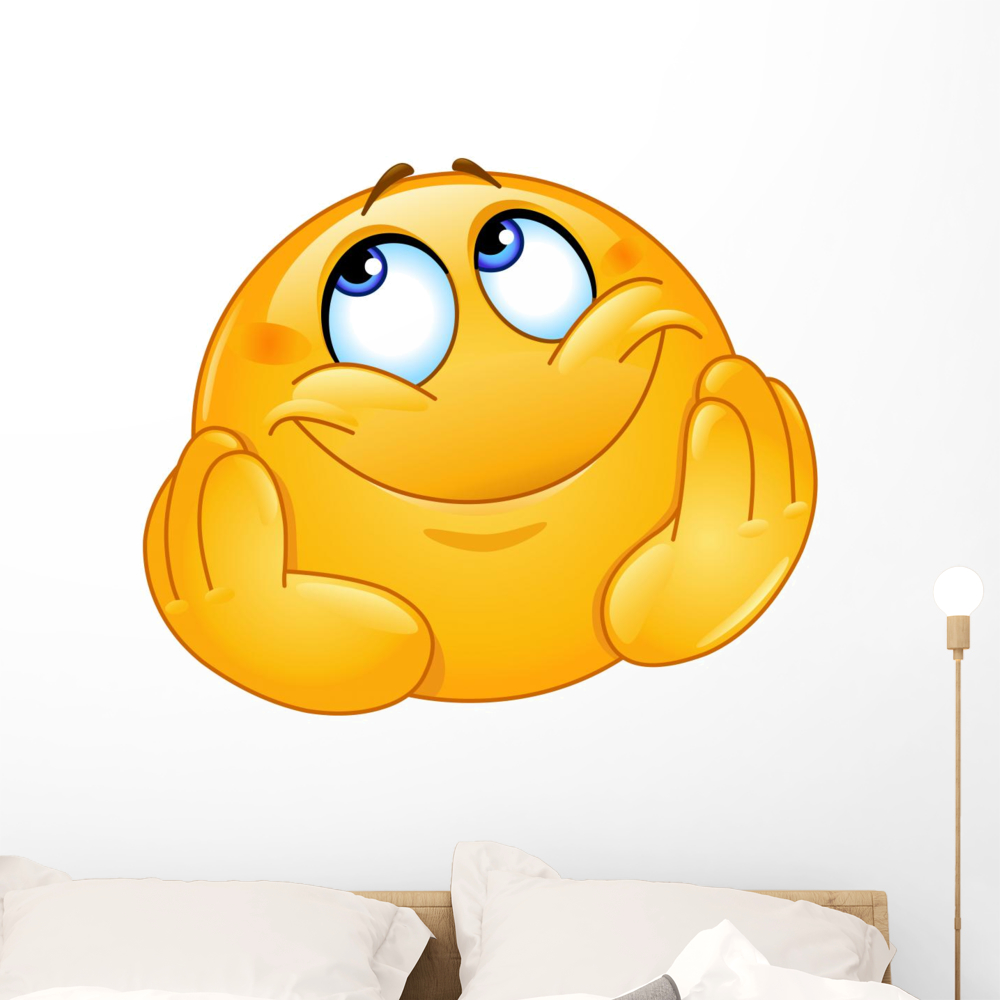 Dreamy Emoticon Wall Decal Mural by Wallmonkeys Vinyl Peel and Stick ...