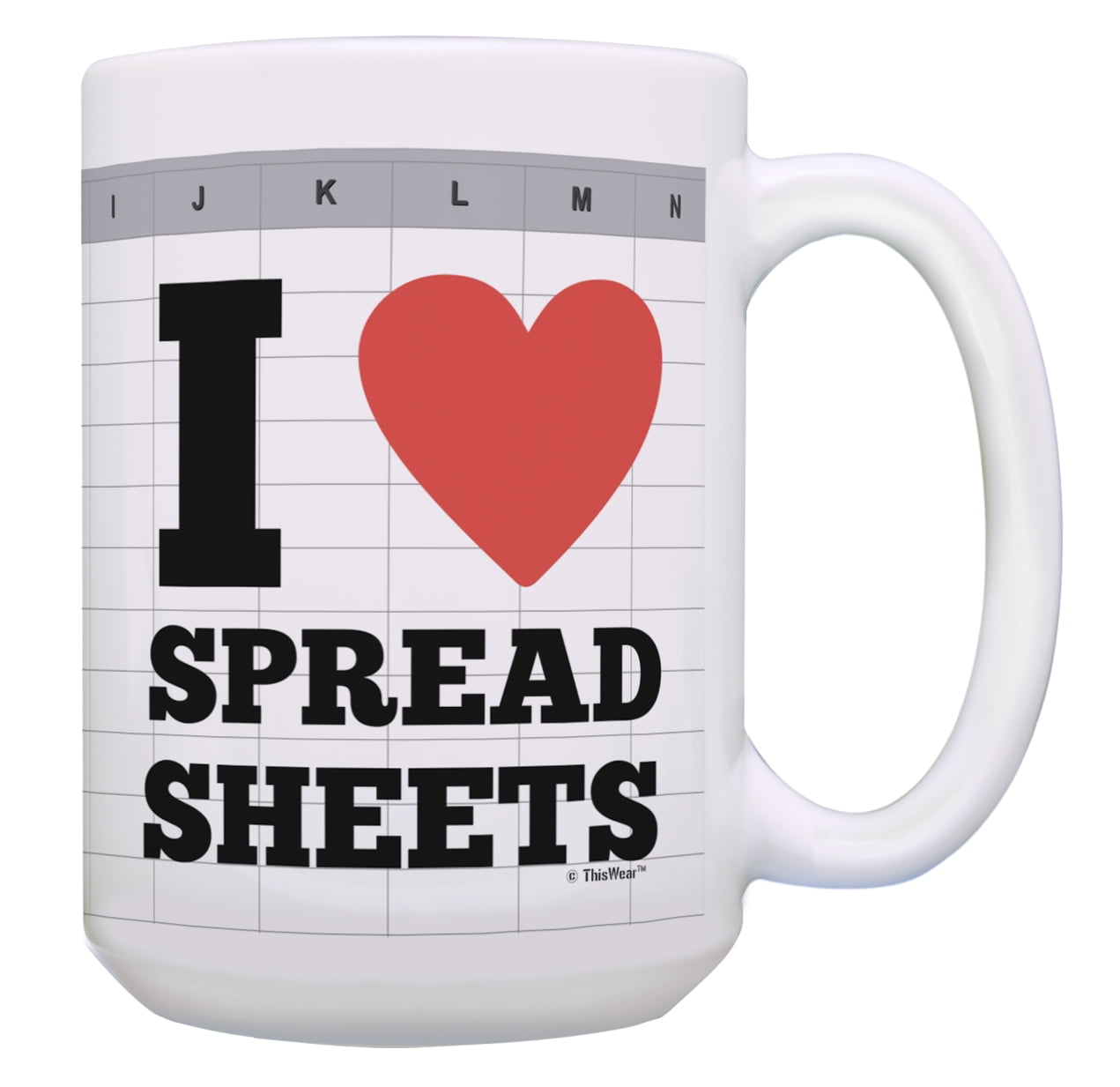 ThisWear CPA Gift I Heart Spreadsheets Bookkeeper Gifts for Women Nerdy ...