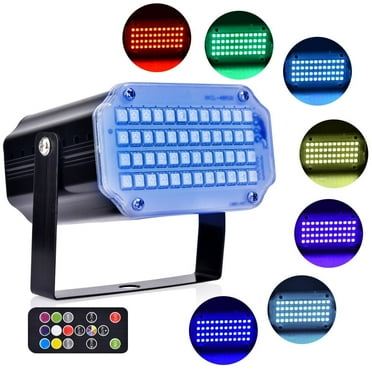 DJ Disco Indoor Party Lights, LED Sound Activated RGB Strobe Projector ...