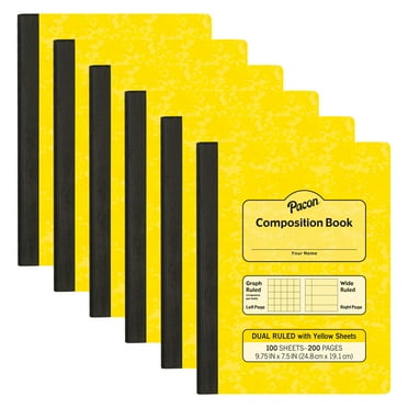 TOPS Composition Book w/Hard Cover, Legal/Wide, 9 3/4 x 7 1/2, White ...