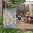 Beige Teal Copper Rust House Flags For Outdoor, Abstract Vintage ...