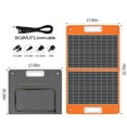 60W 18V Portable Solar Panel - Foldable Solar Charger with 5V USB and ...