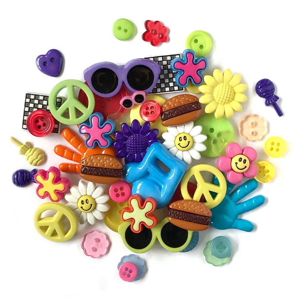 Buttons Galore Value Pack of Buttons for Crafts and Sewing- Retro- 50 ...