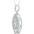 1/4 Carat T.G.W. White Round-Cut CZ and Dancing Swarovski Crystal Sterling Silver Marquise ...
