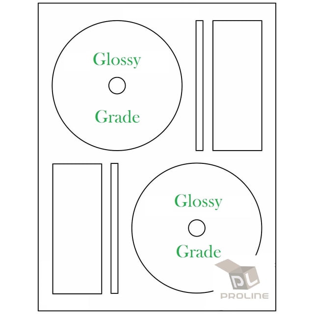 100 Étiquettes CD/DVD Compatibles Gloss Memorex Intégrales. Style Petit ...