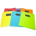 Youngever 6 Pack Heavy Duty Plastic Two Pocket Folders, Rainbow Colors ...
