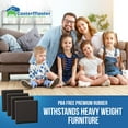 CasterMaster Rubber Furniture Caster Pads, 5" x 5", Brown, Square, 4 ...
