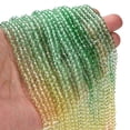 20 Strands Transparent Painted Glass Beads Strands Faceted Rondelle ...