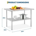 Studyset Stainless Steel Work Table,Prep Table With Adjustable ...
