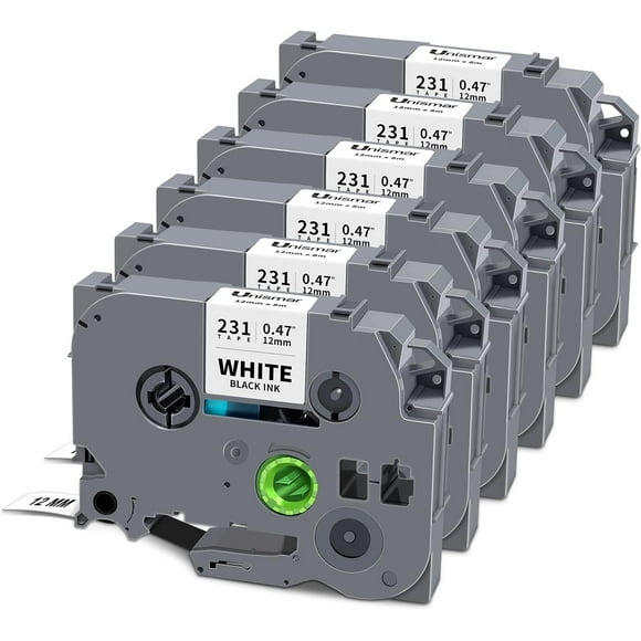 12mm 47 Laminated White Tz Tape