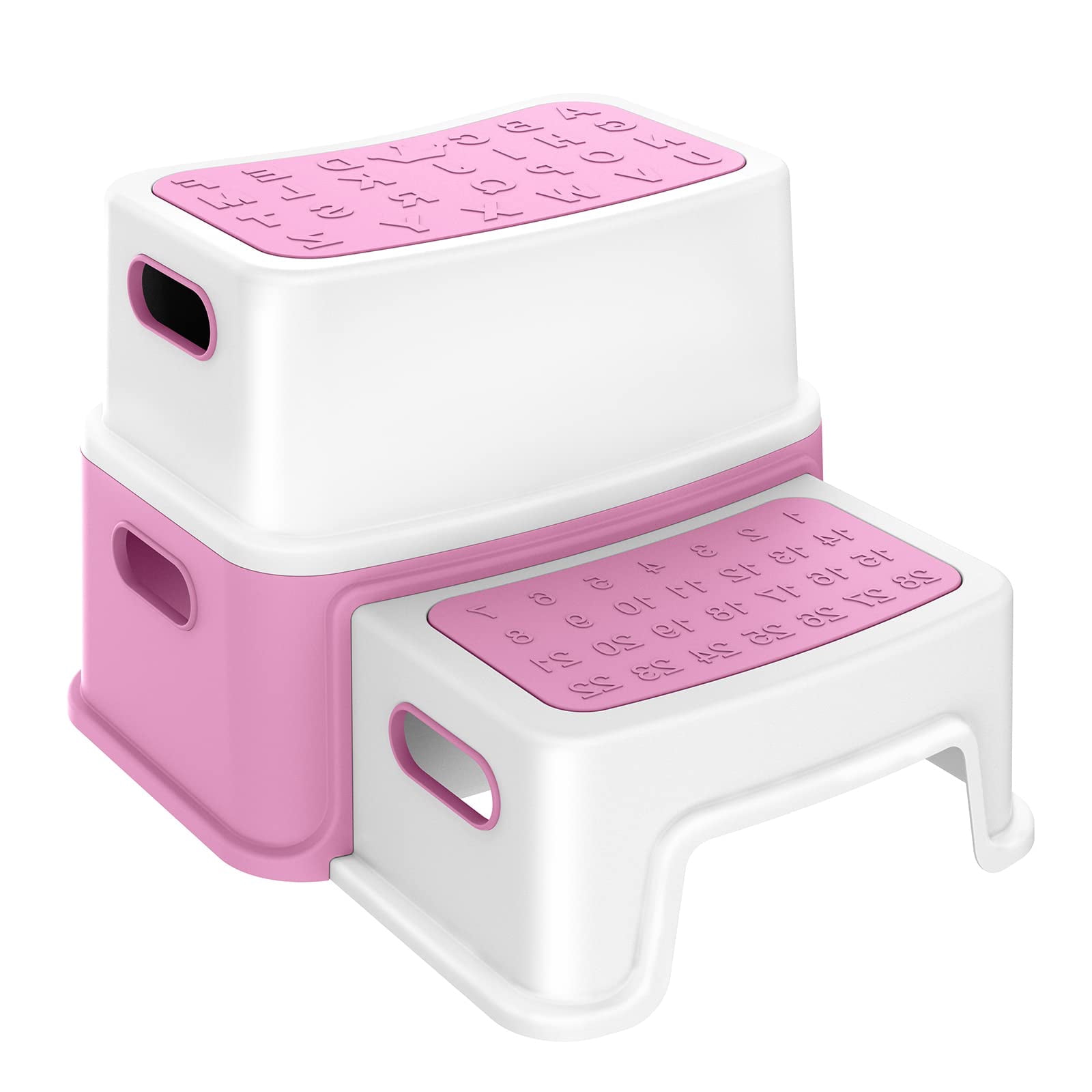 2 Step Stool for Kids , Sturdy Toddler Step Stool,with Handles Easy to ...