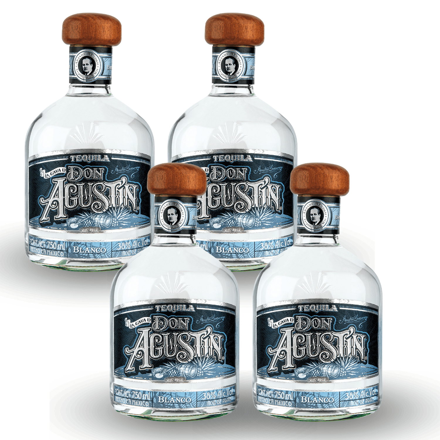 Pack de 4 Tequila La Cava de Don Agustín Blanco 750ml | Bodega Aurrera en línea
