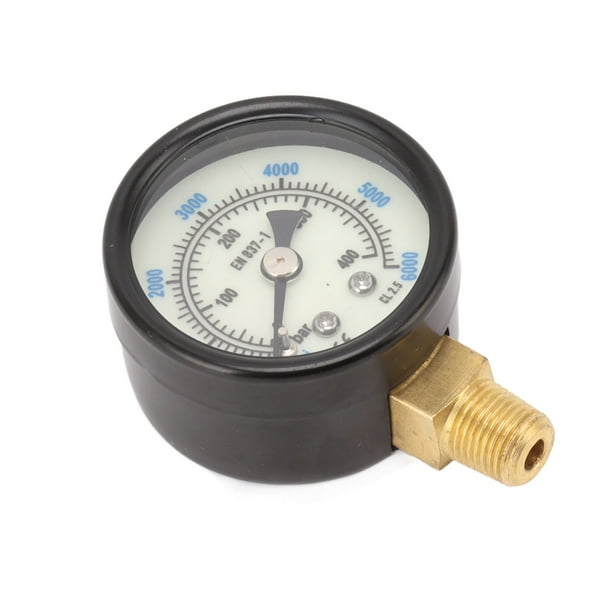 Dual Scale Pressure Gauge, 1/8npt Black Shock Anticorrosive 6000psi ...