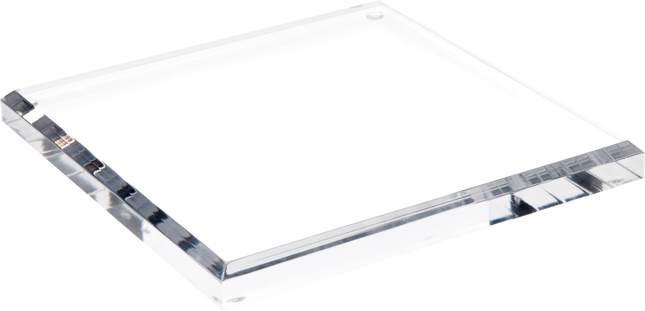 Plymor Clear Acrylic Square Beveled Display Base, 8" W x 8" D x 0.75" H ...