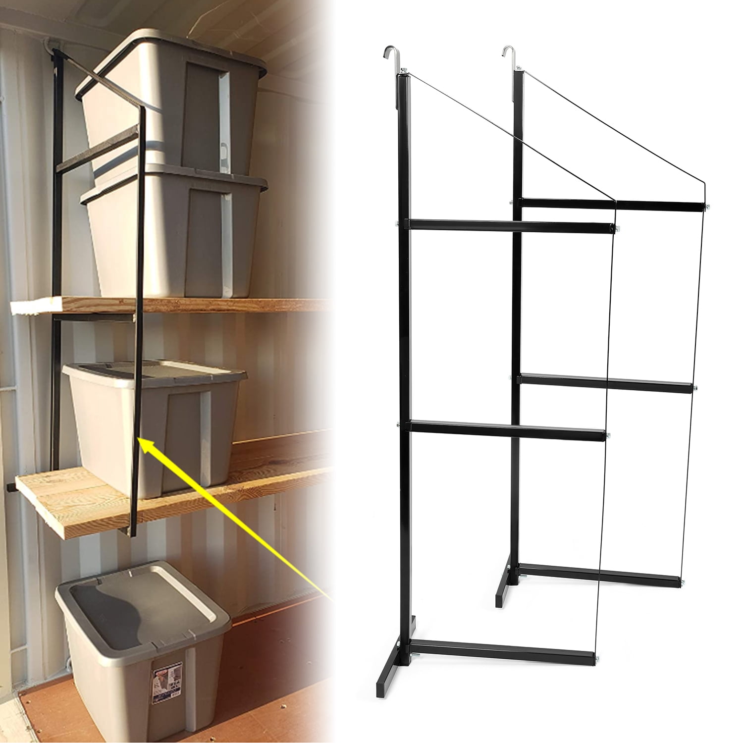 Kojem Universal Shipping Container Shelving Shelf Bracket Wall Mounting ...