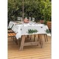 60x84 Inch Outdoor Tablecloth with Umbrella Hole Zipper Rectangle Green ...
