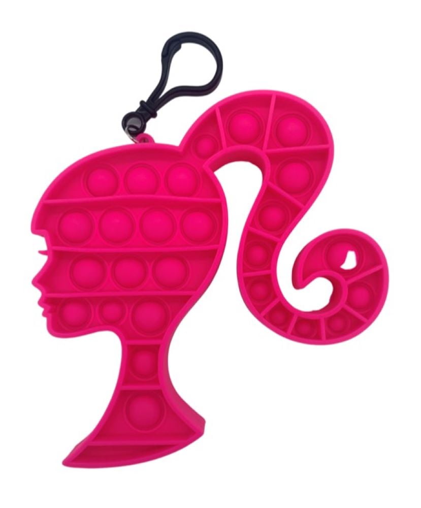 Barbie 2-Pack Silicone Head Shaped Keychain Fidget Popper Sensory Toys ...