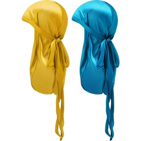 2 Pieces Silky Satin Baby Durags Kids Satin Durag Caps Headwraps with ...