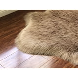Soho Luxurious Faux Bearskin Pelt Camel Shag Area Rug - Walmart.com