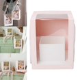 Square Flower Gift Packaging Boxes Transparent Window Flower Bags ...
