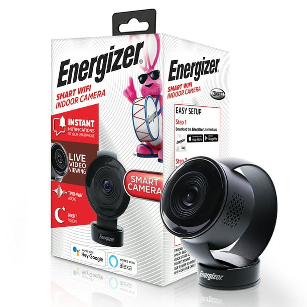 Energizer Connect EIX1-1003-BLK Smart Wi-Fi Black Indoor Camera, Full ...