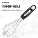 Farberware Metal Whisk with Black Handle, Stainless Steel, Egg and ...
