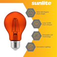 81085 LED Colored Filament A19 Light Bulb, 4.5 Watts, Medium E26 Base ...