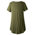 LARACE Super Soft Plus Size Blouse for Women, Short Sleeve Casual Tunic ...