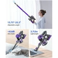 Cordless Vacuum Cleaner, Power Stick Vacuum 450W 36Kpa with Long ...