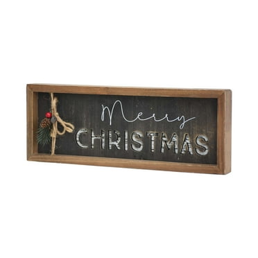 16" Rustic Wooden Merry Christmas Sign Wall Decor - Walmart.com