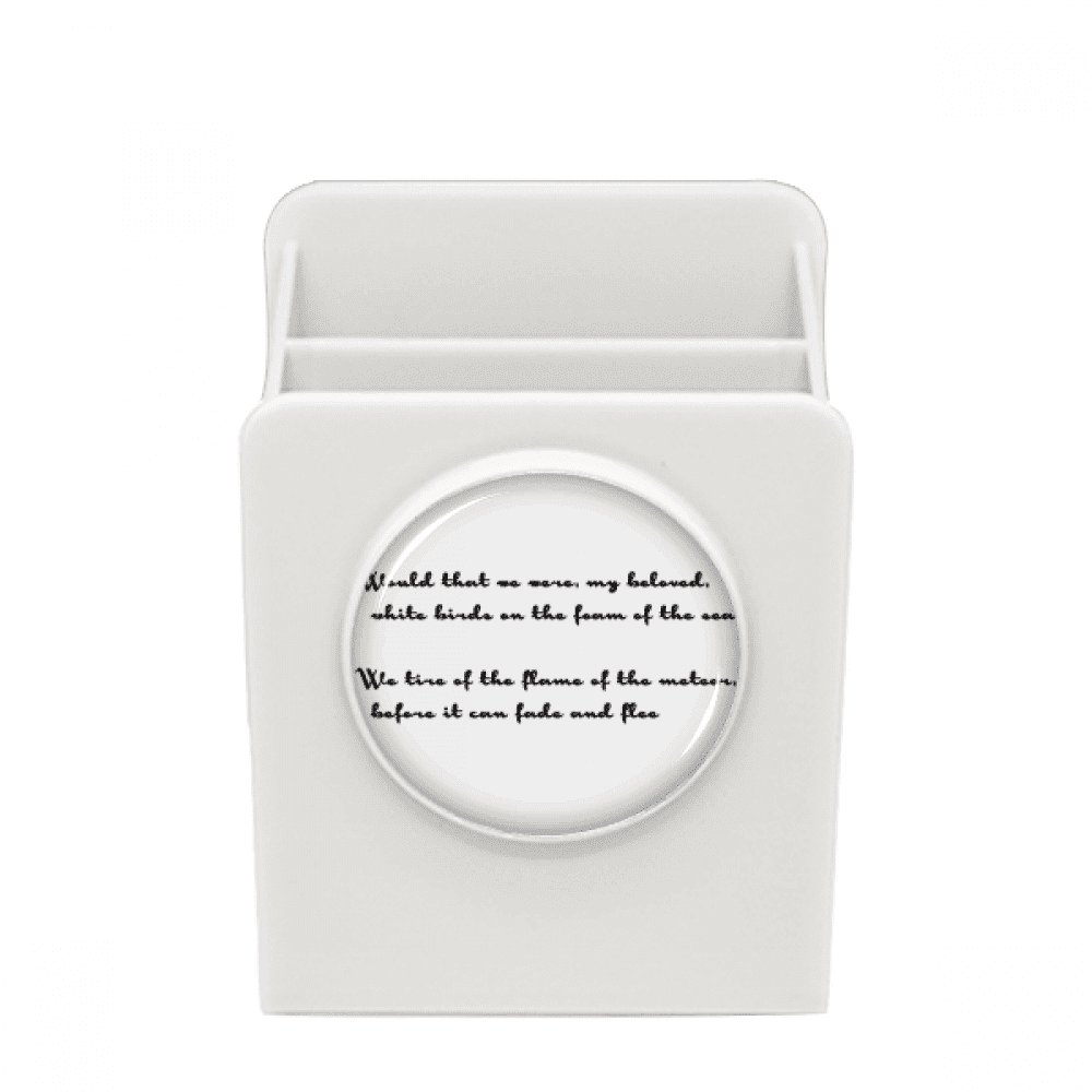 Poetry Were We Only White Birds Desk Pencil Holder Cup Pen Organizer ...