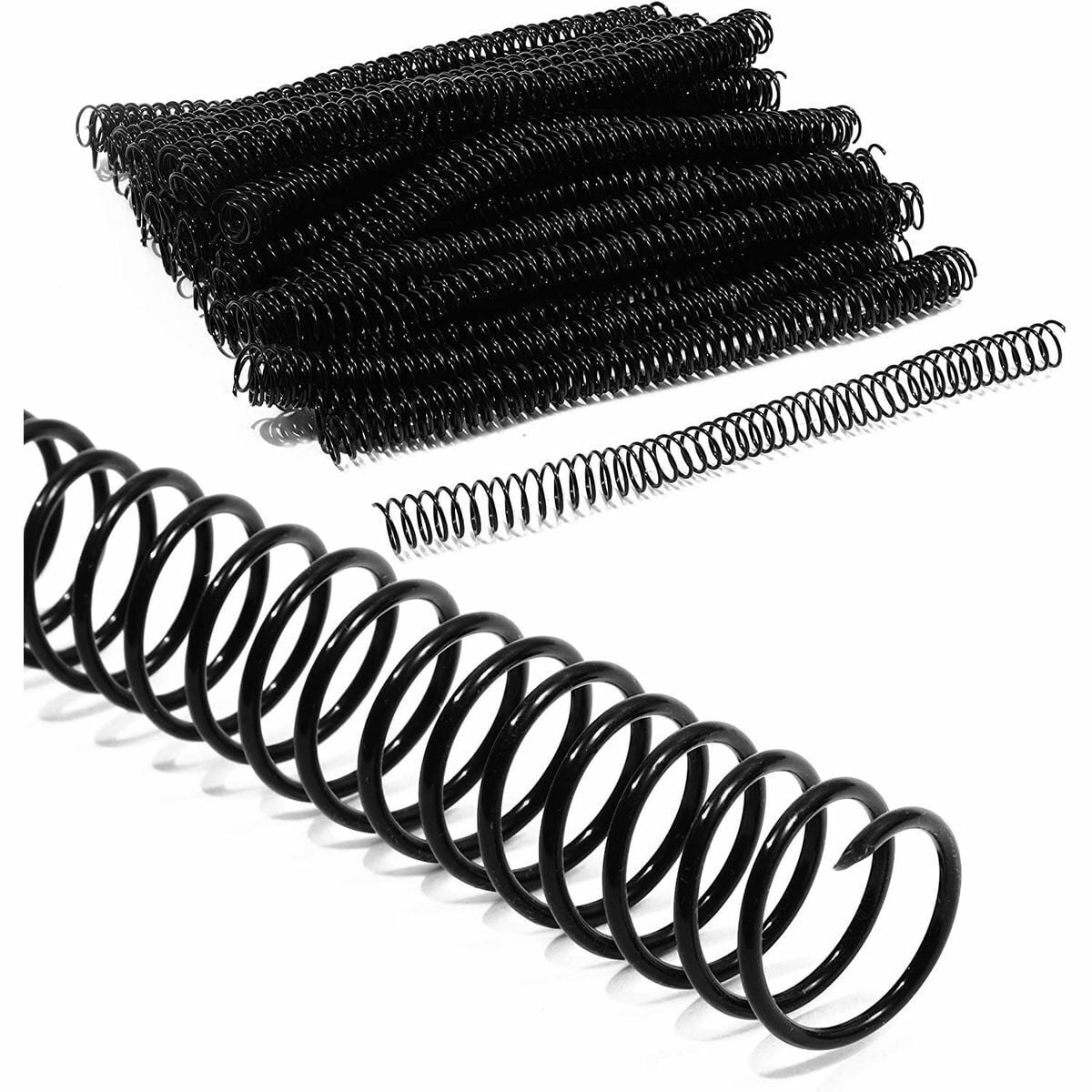 Black Spiral Binding Coils, Plastic Spines for 130 Sheets (12 in, 16mm, 100x) - Walmart.com